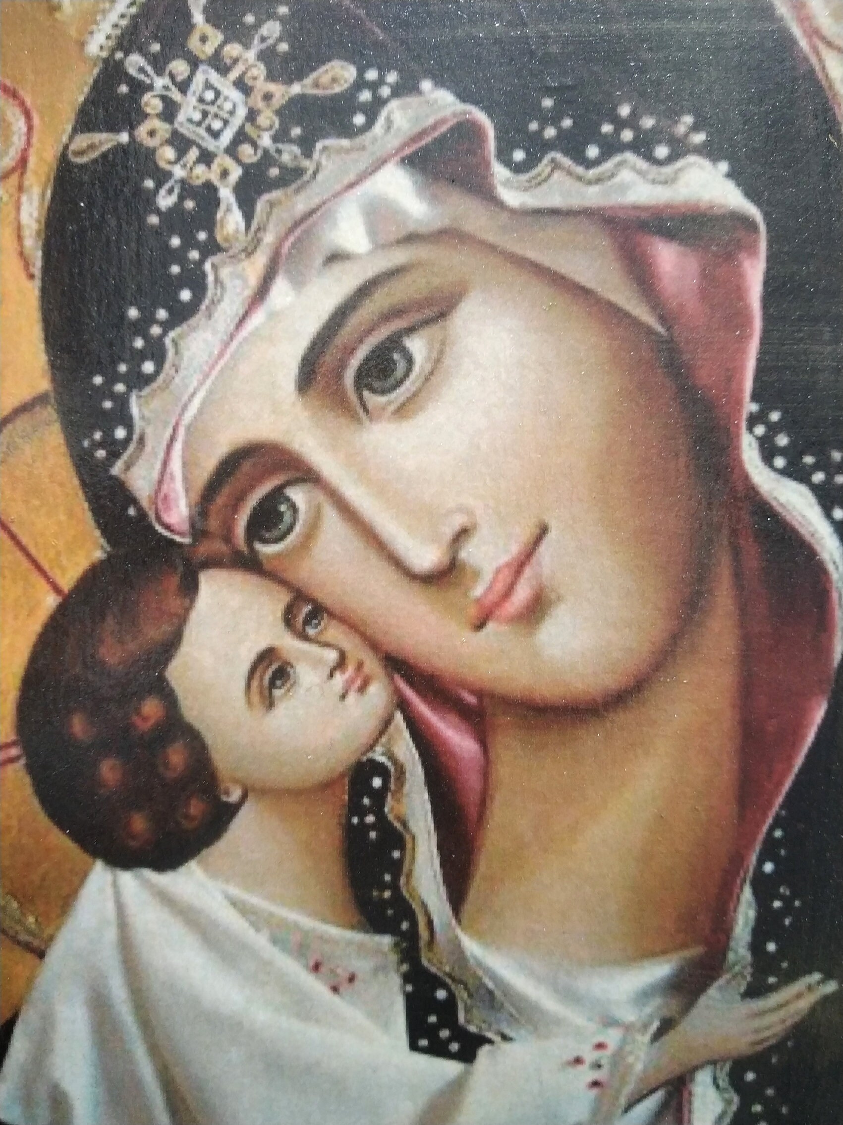 Virgin Mary and Jesus Handmade Icon Virgin Mary and Jesus - Etsy