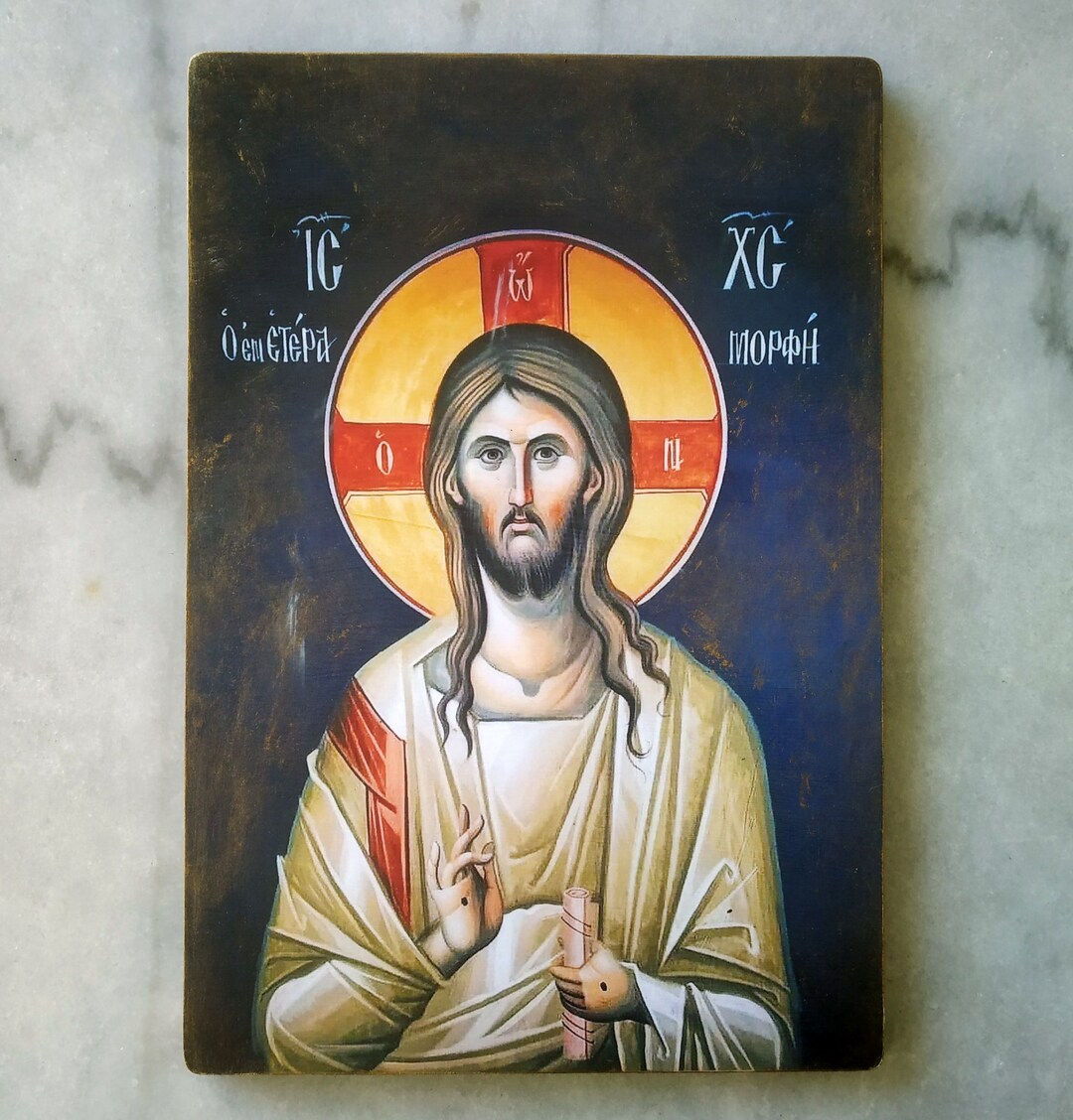 Jesus Christ Icon, Jesus Christ Portrait, Jesus Christ Blessed ...