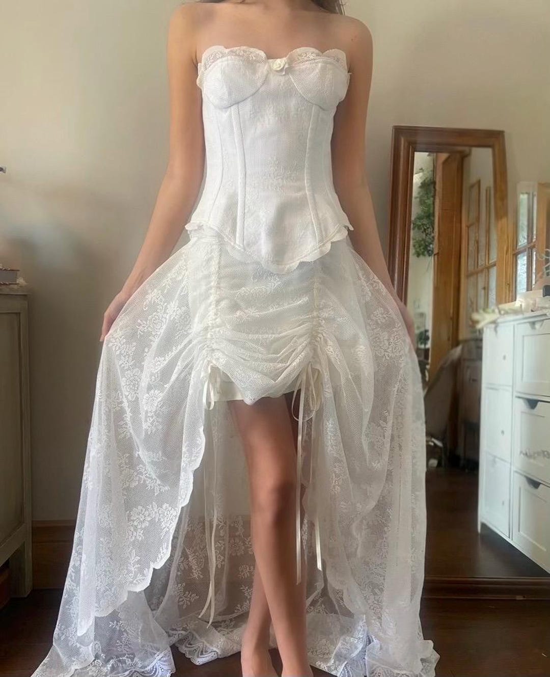 Elegant Two-piece Wedding Corset and Skirt - Etsy