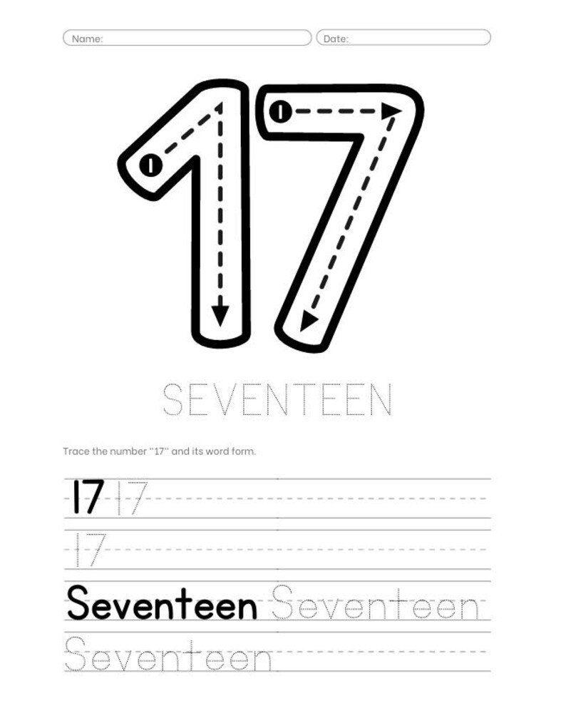 Numbers 1-20 Tracing Worksheet: Classroom & Home Practice (digital ...