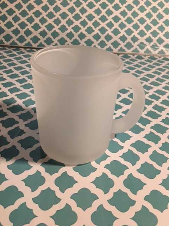 Sublimatable Frosted Glass Mug with Handle | Etsy