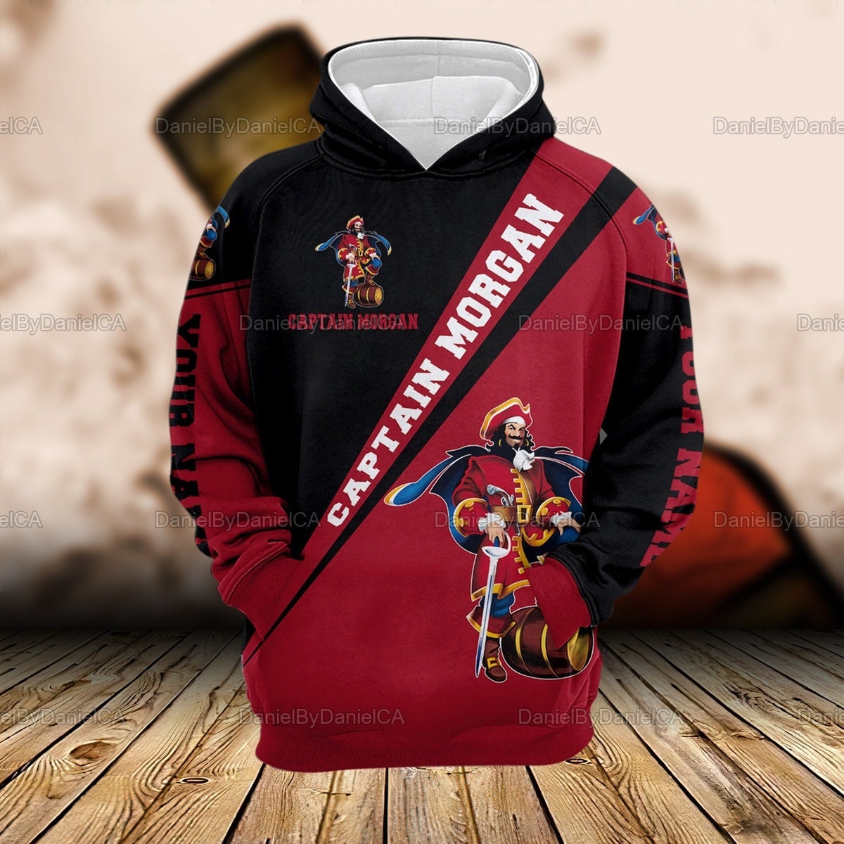 Personalized Captain Morgan 3D Hoodie Designed & Sold By Brandon Miller