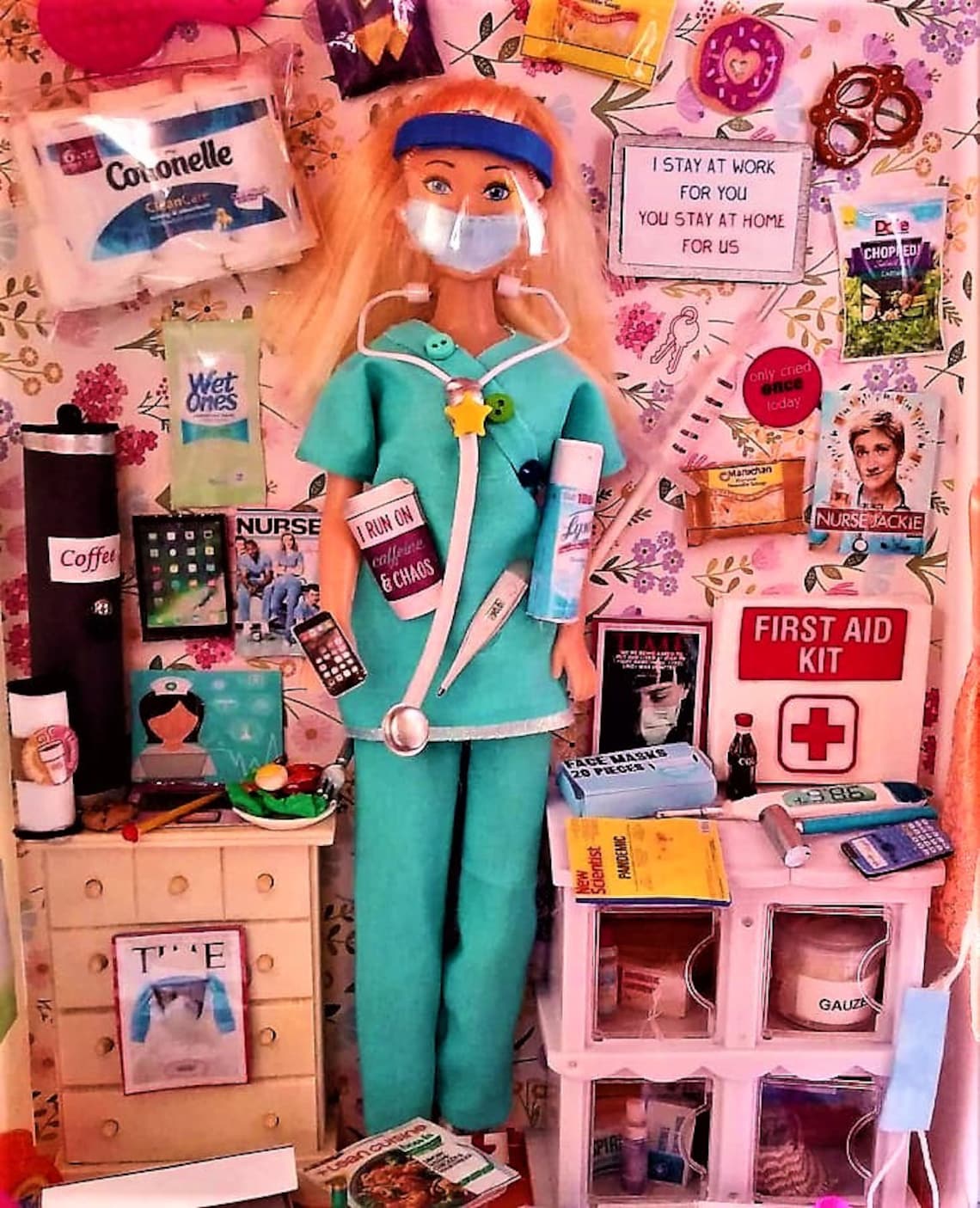 ESSENTIAL EMILY Quarantine Barbie Style Pandemic Nurse Doll Dolls ...