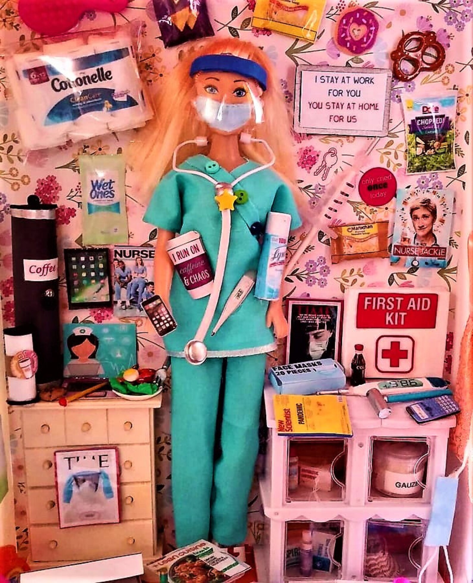 ESSENTIAL EMILY Quarantine Barbie Style Pandemic Nurse Doll Dolls ...