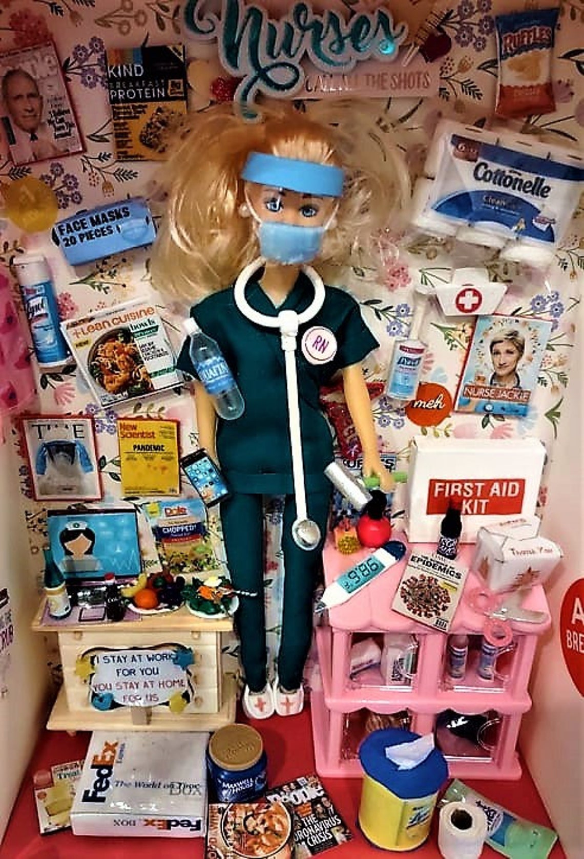 ESSENTIAL EMILY Quarantine Barbie Style Pandemic Nurse Doll Dolls ...