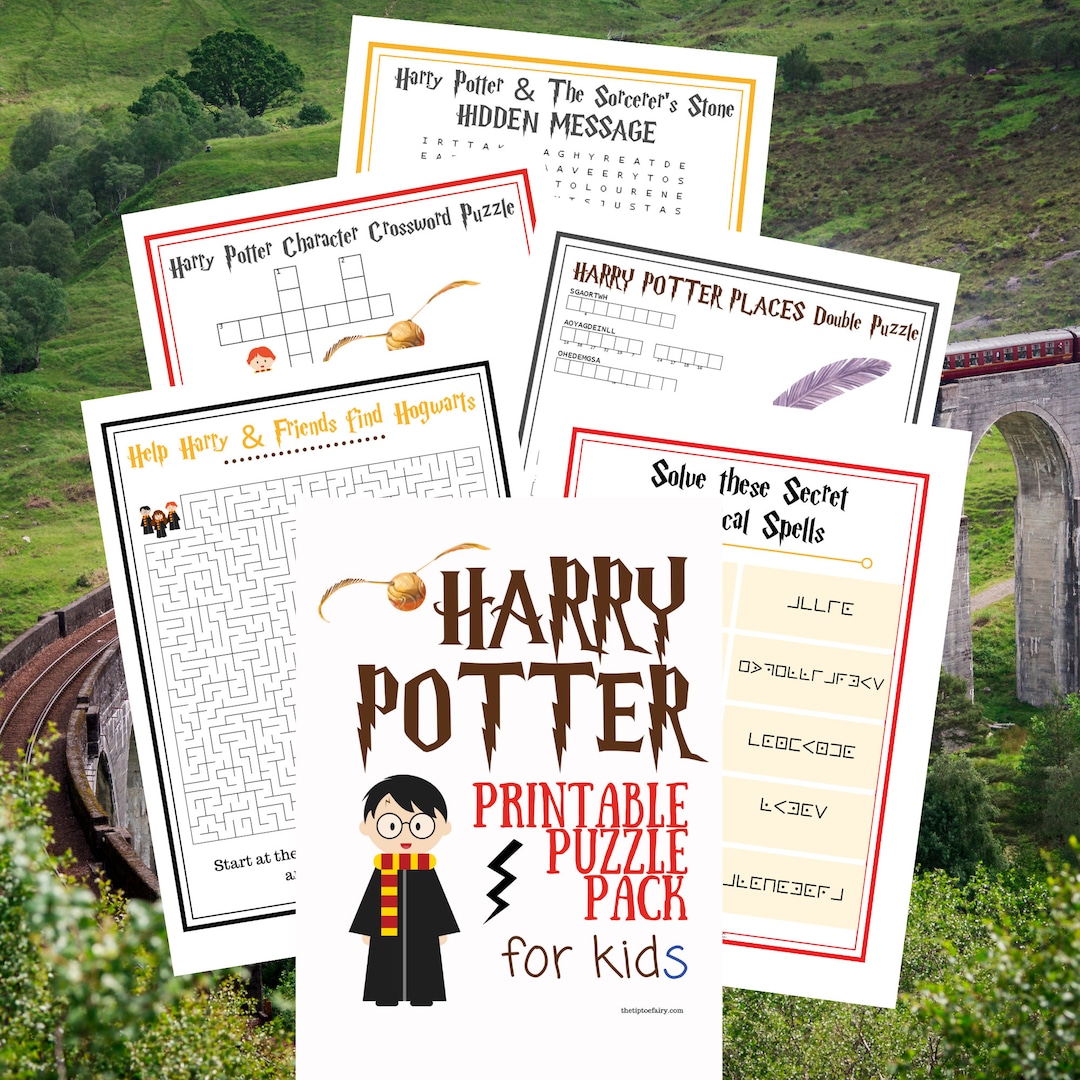 Wizard Activity Pack | Harry Puzzles, Word Search, Maze (digital ...