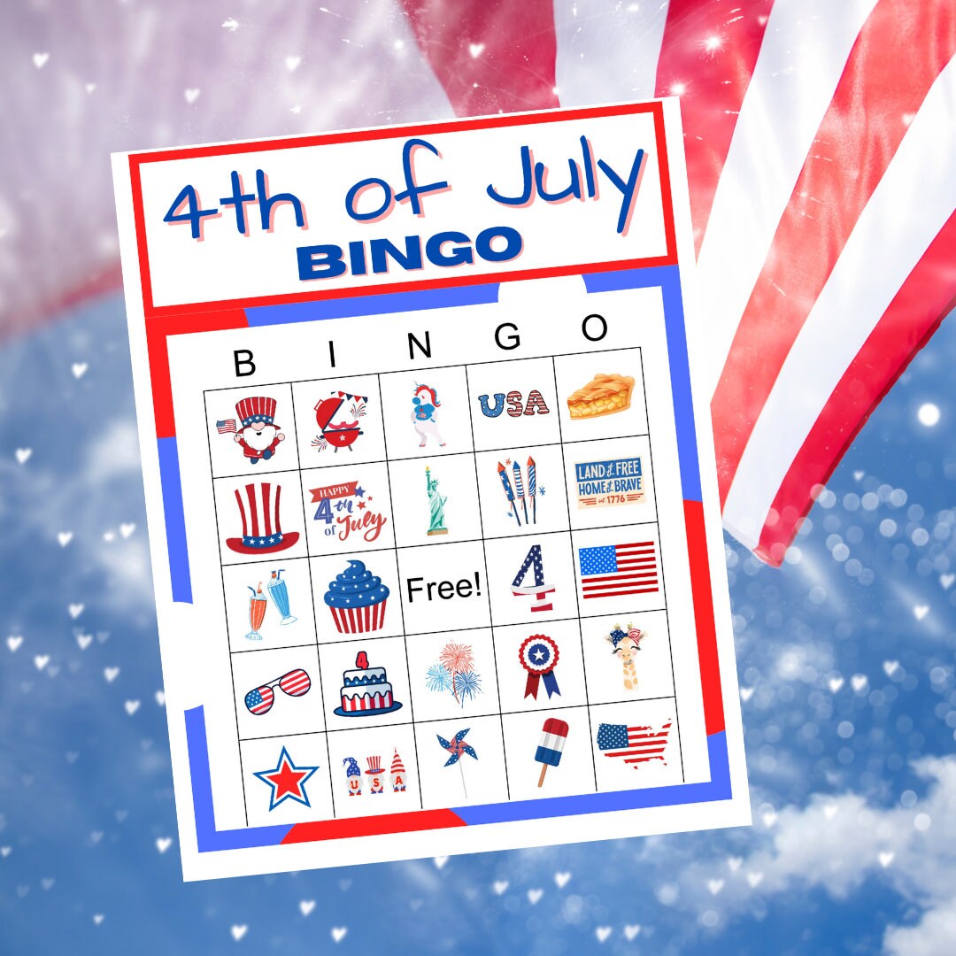 Independence Day Bingo - 30 Different Cards - 4th of July Patriotic ...