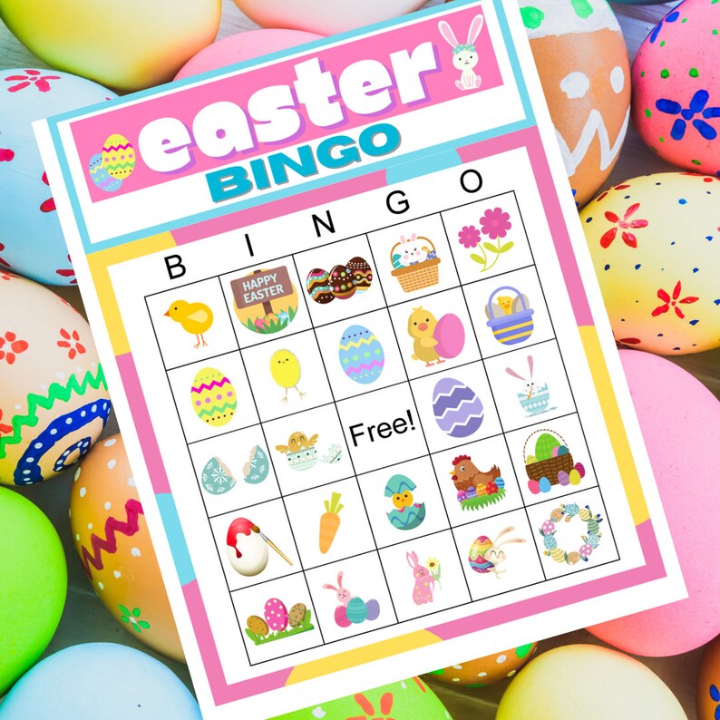 Easter Bingo Cards - 12 Cards Bingo Game PDF Instant Download Printable ...