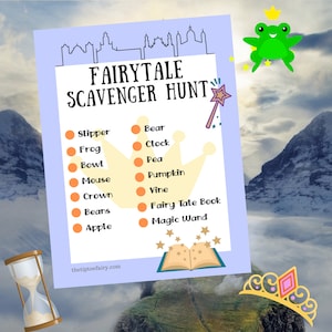 Fairytale Scavenger Hunt - Digital Download - Princess | Cinderella ...