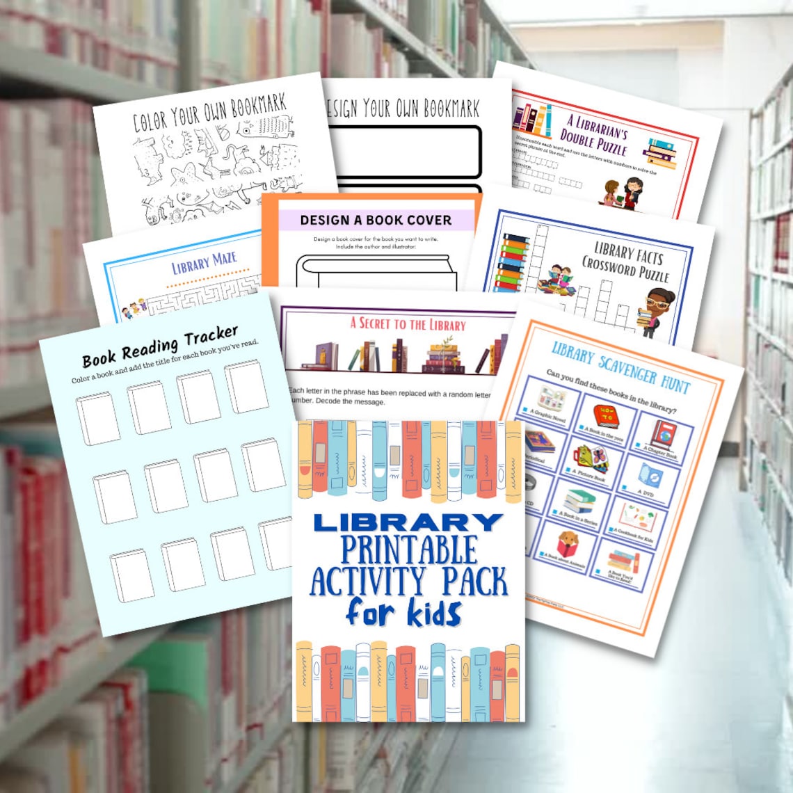 Library Activity Worksheets for Kids | Library Activities, Kids ...