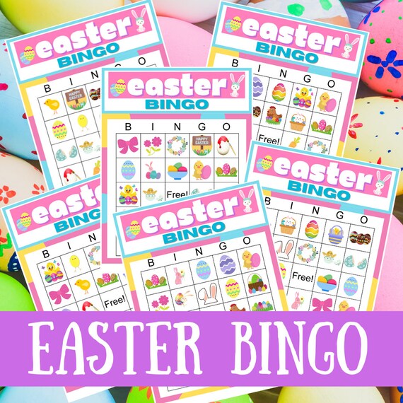 Easter Bingo Cards 12 Cards Bingo Game PDF Instant Download - Etsy