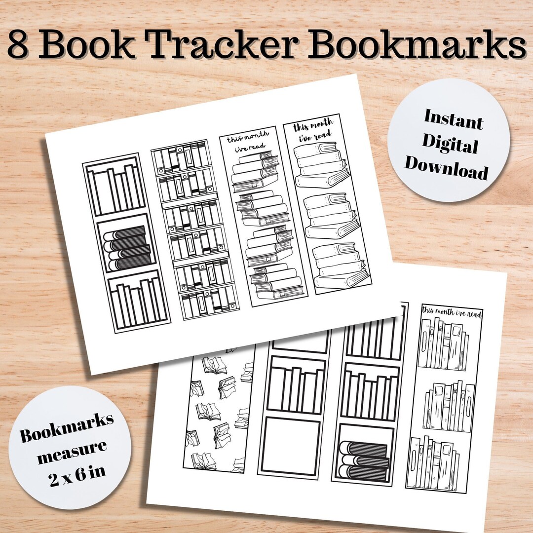Coloring Printable Reading Tracker Bookmarks | Book Tracker Bookmarks ...