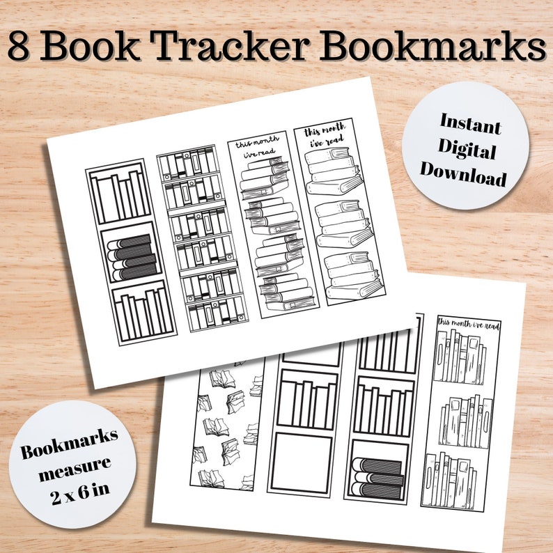 Coloring Printable Reading Tracker Bookmarks | Book Tracker Bookmarks ...
