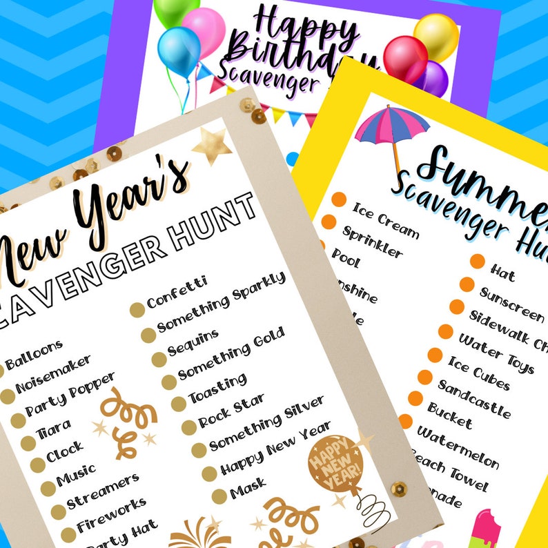 Scavenger Hunt Bundle for Kids - 24 Scavenger Hunts for the Entire Year ...