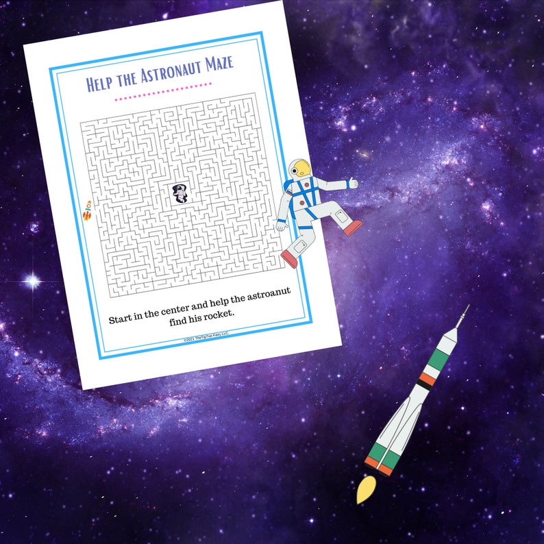 Galaxy Activity Puzzles - Digital Download - Space | Astronaut | Outer ...