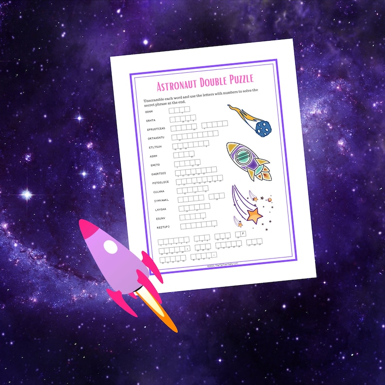 Galaxy Activity Puzzles - Digital Download - Space | Astronaut | Outer ...