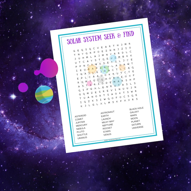 Galaxy Activity Puzzles - Digital Download - Space | Astronaut | Outer ...