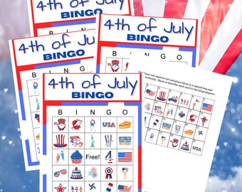 4th of July Printable Bingo - Etsy