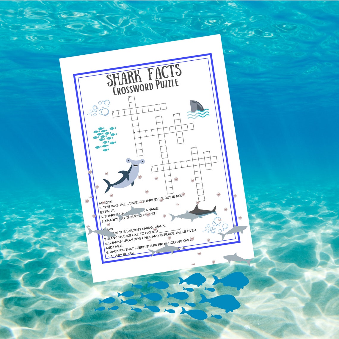 Shark Activity Puzzles - Digital Download - Ocean | Under the Sea ...