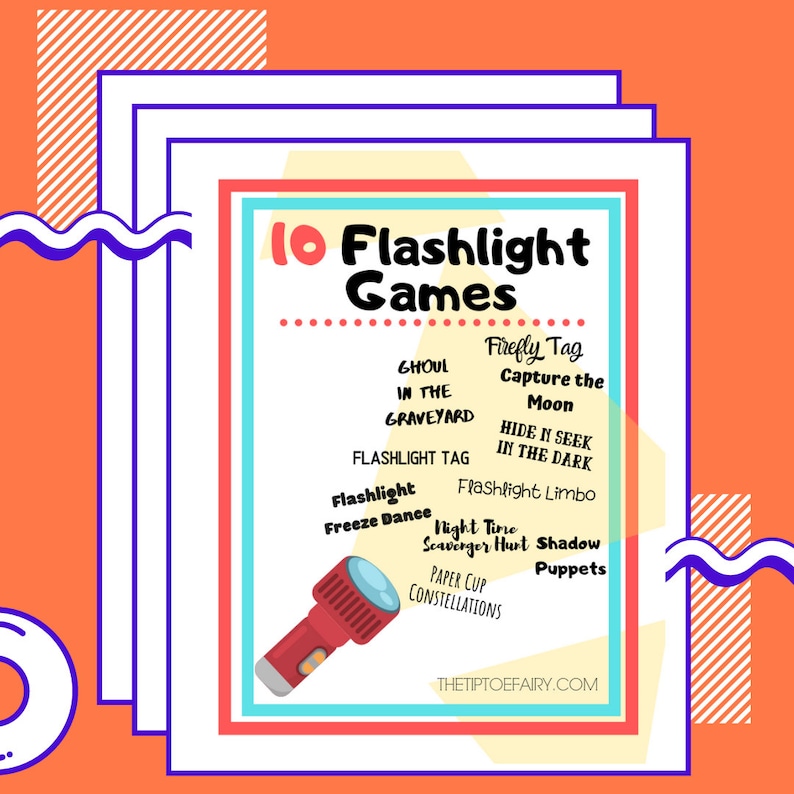 10 Flashlight Games Bundle - Digital Download - PDF - Summer Sleepover ...