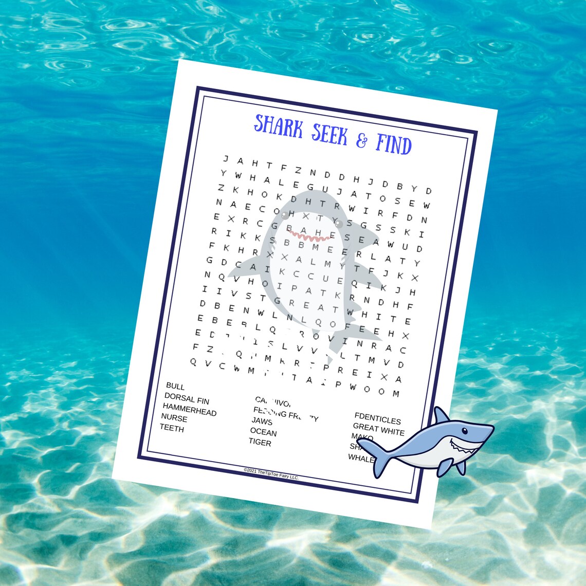 Shark Activity Puzzles - Digital Download - Ocean | Under the Sea ...