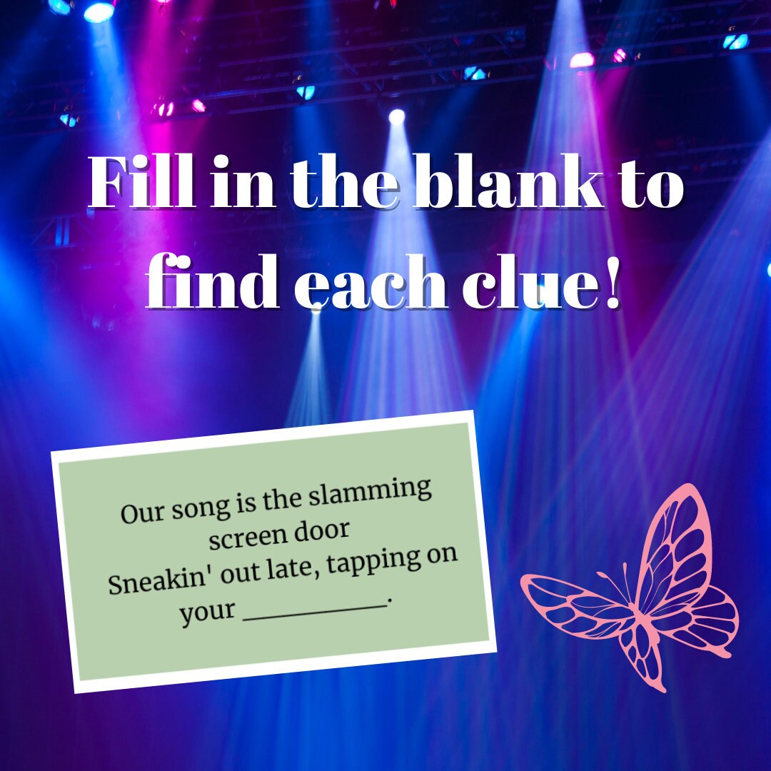 Taylor Eras Treasure Hunt - Instant Digital Download - Swiftie ...