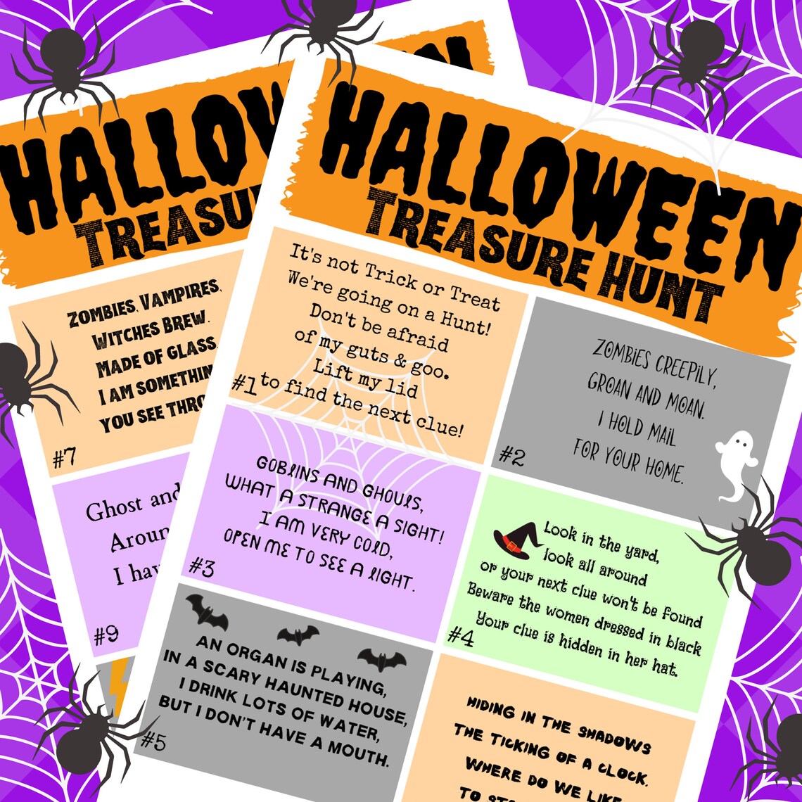 Halloween Treasure Hunt - Digital Download - Scavenger Hunt | Trick or ...