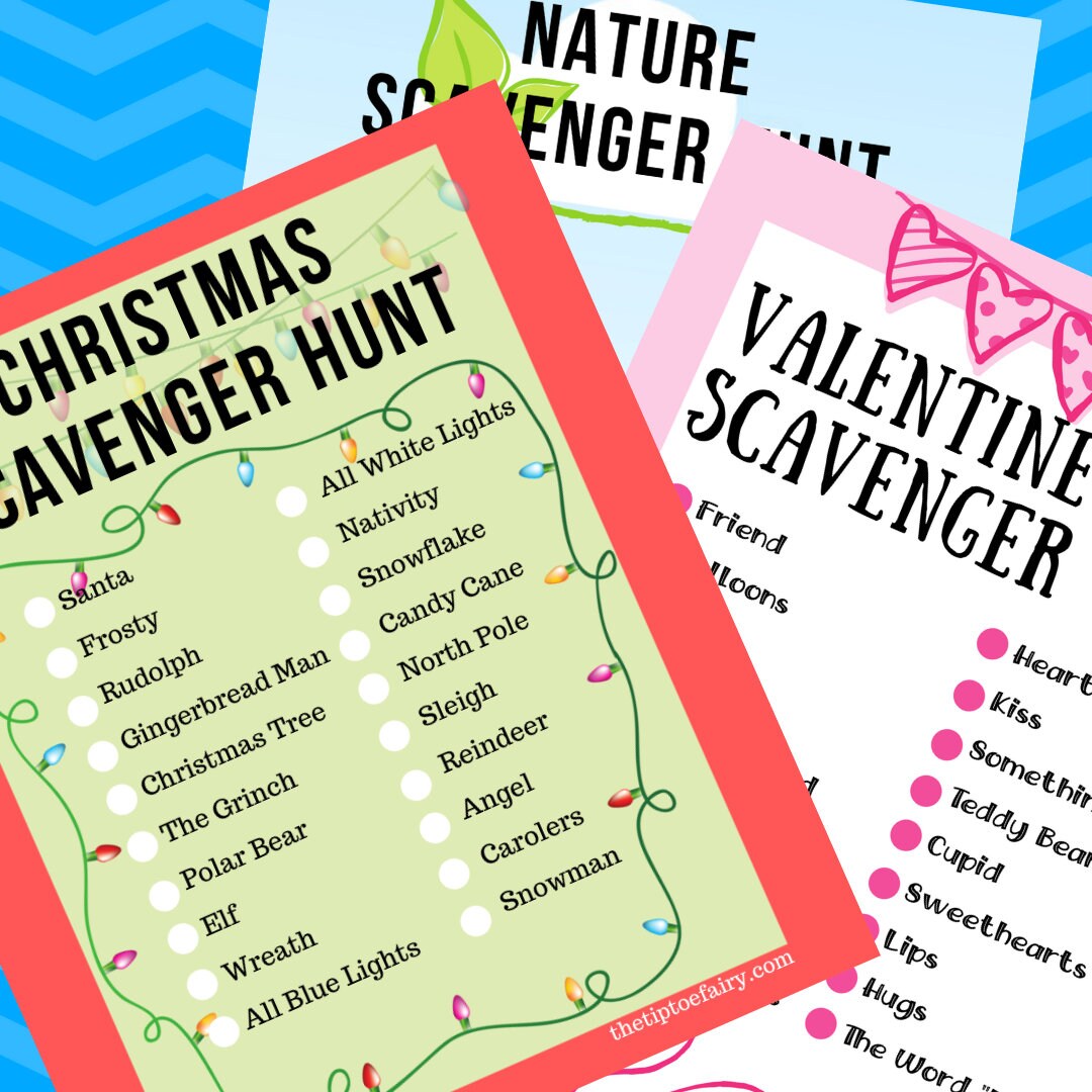 Scavenger Hunt Bundle for Kids - 24 Scavenger Hunts for the Entire Year ...