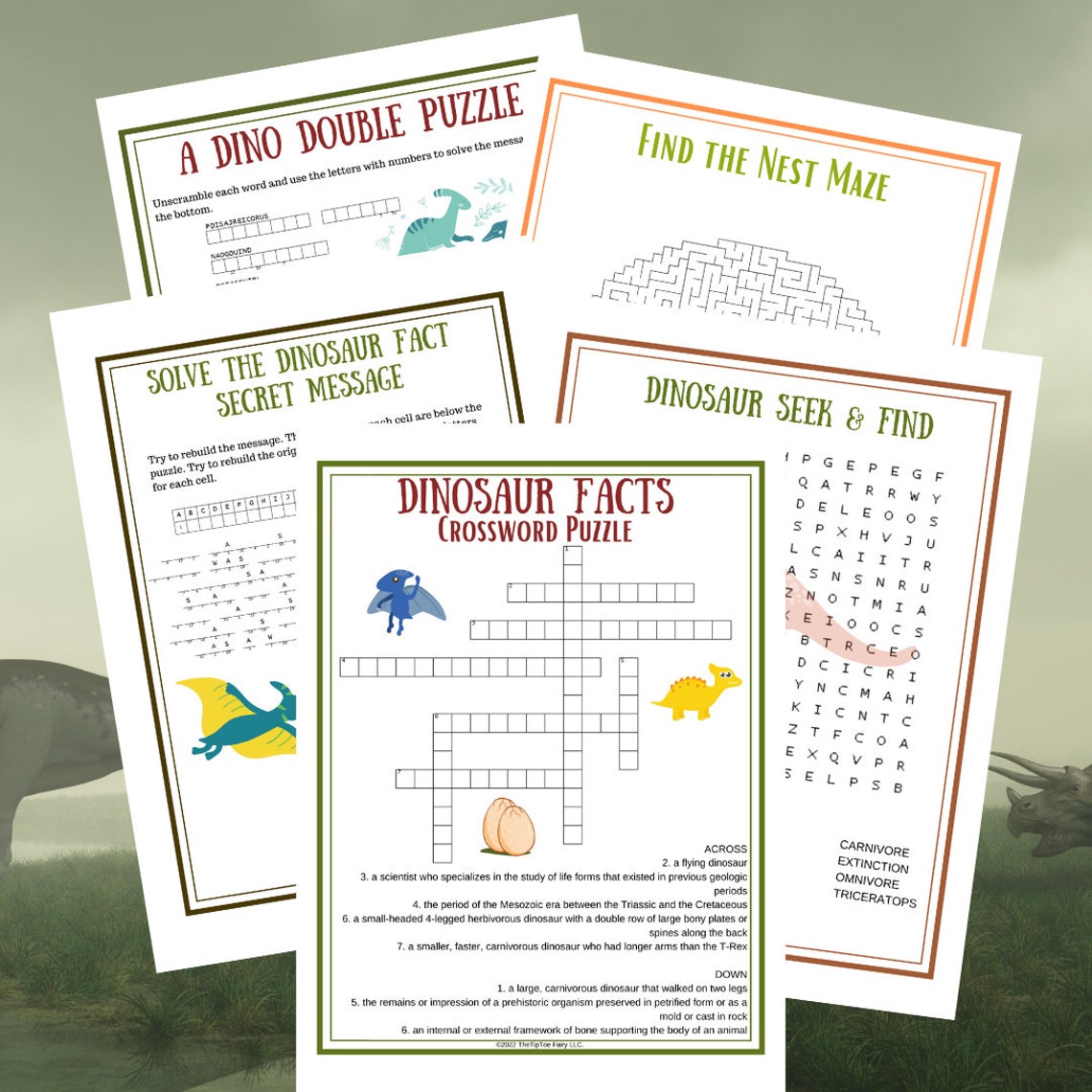 Dinosaur Activity Worksheets for Kids | Kids Activities, Word Search ...