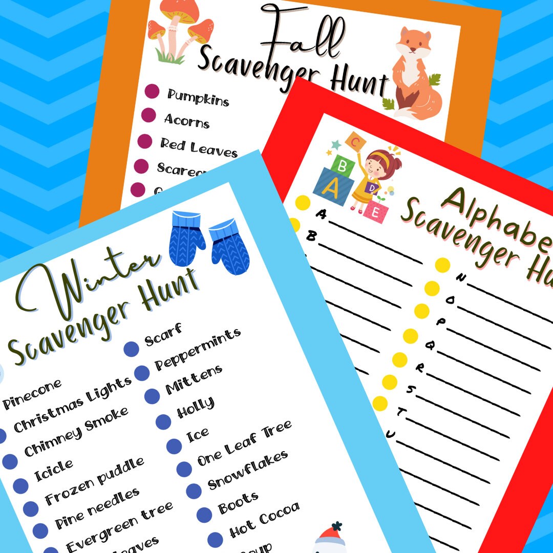 Scavenger Hunt Bundle for Kids - 24 Scavenger Hunts for the Entire Year ...