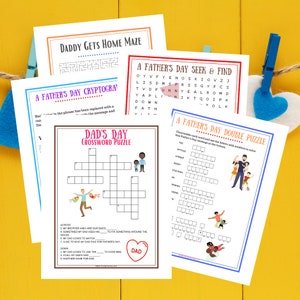 Father's Day Themed Bundle Printables Scavenger Hunt Treasure Hunt ...
