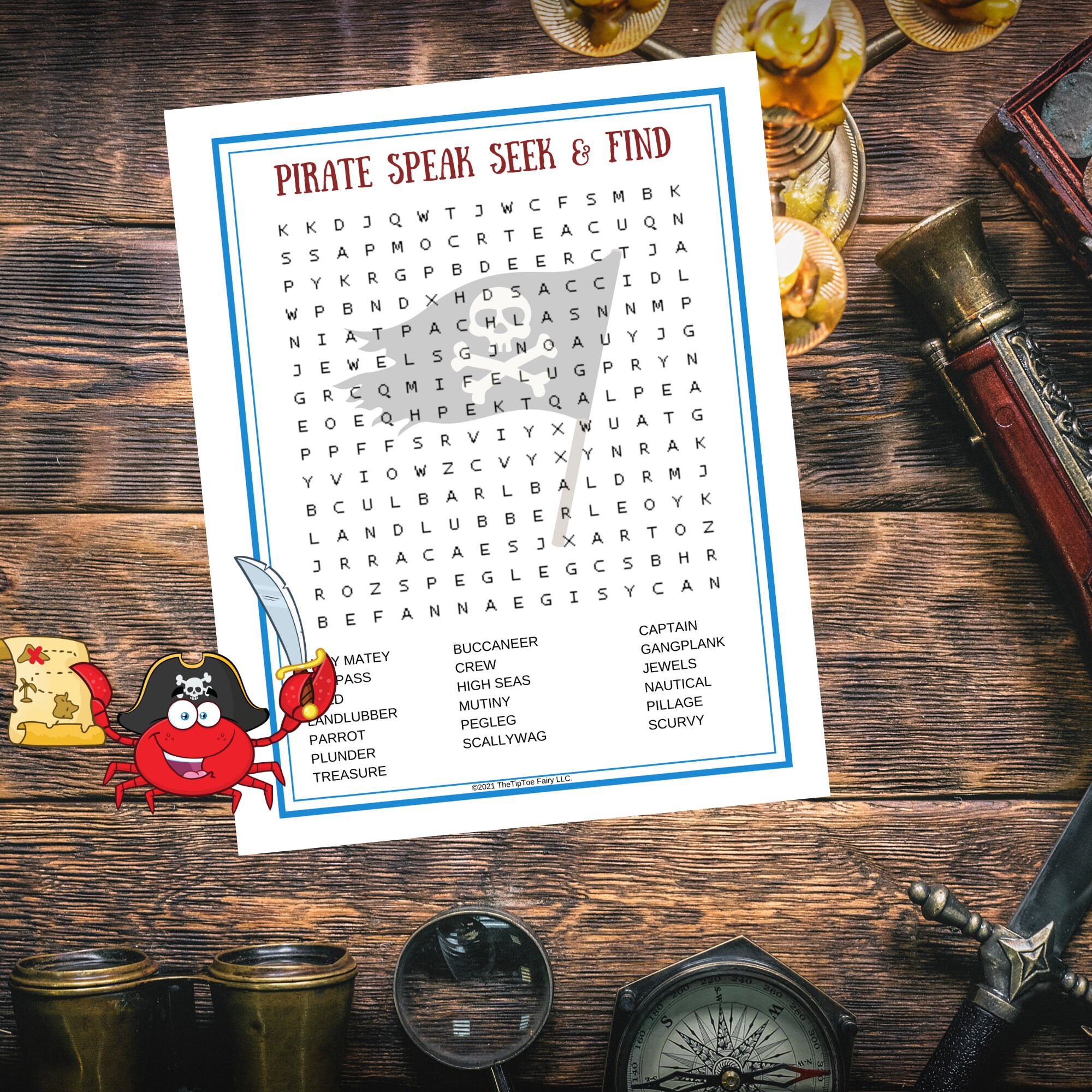 Pirate Activity Puzzles - Digital Download - Captain Jack | Pirates PDF ...