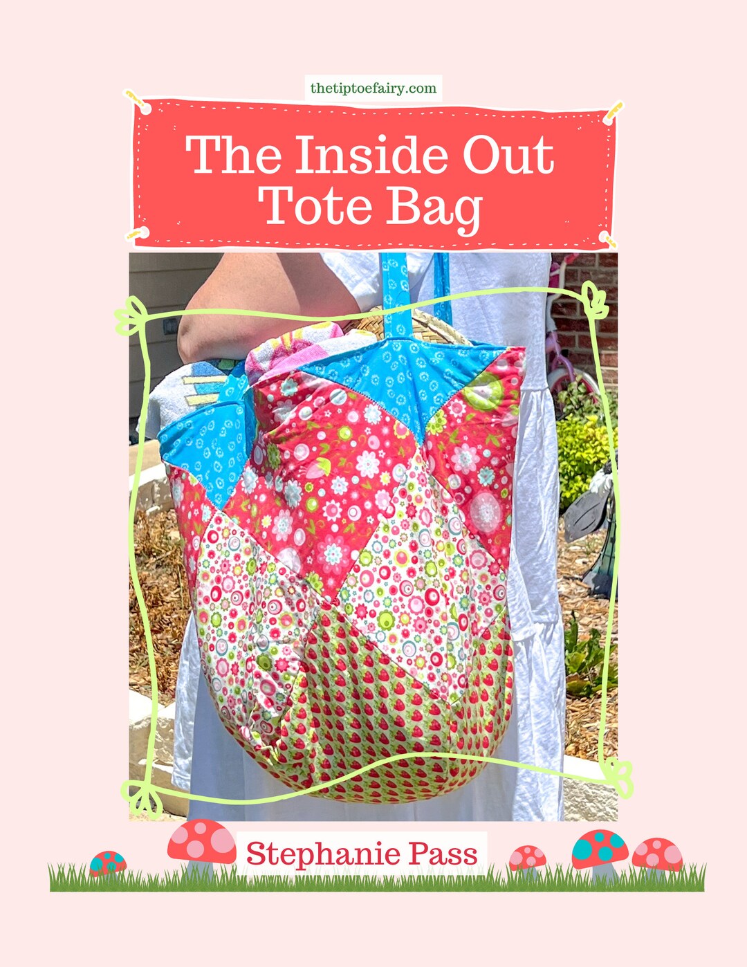 The Inside Out Tote Bag - Easy Reversible Patchwork Sewing Pattern ...