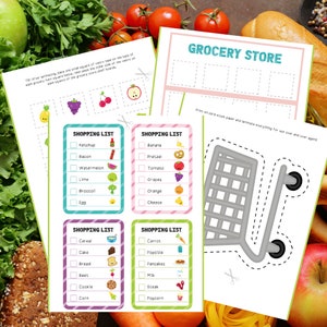 Preschool & Toddler Grocery Store Printable Game - Digital Download PDF ...