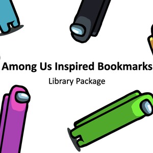 Among Us Inspired Bookmarks, Signage, Promo X Library Package X ...