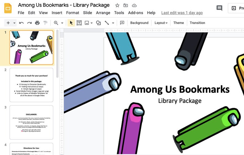 Among Us Inspired Bookmarks, Signage, Promo X Library Package X ...