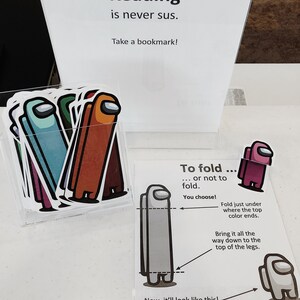 Among Us Inspired Bookmarks, Signage, Promo X Colorable Templates X ...