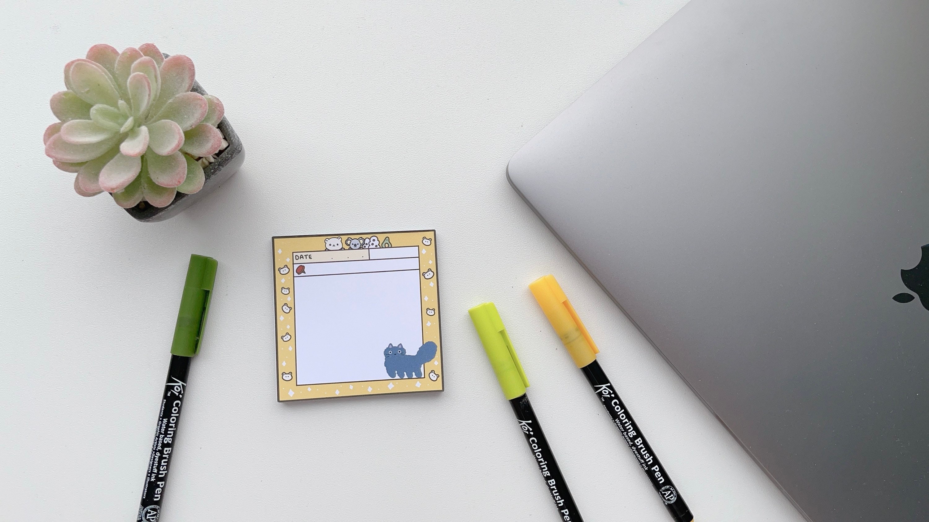 Yellow theme notepad | Etsy