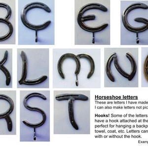 Horseshoe Letter With or Without Hooks - Etsy