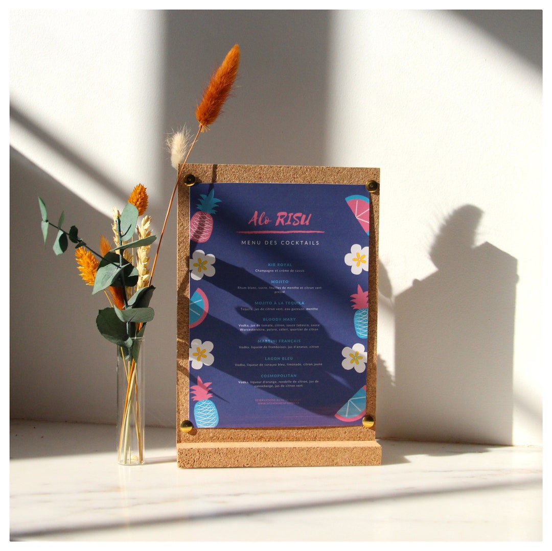 Cork Easel A5 Double-sided Door Menu Support Jewelry Support - Etsy