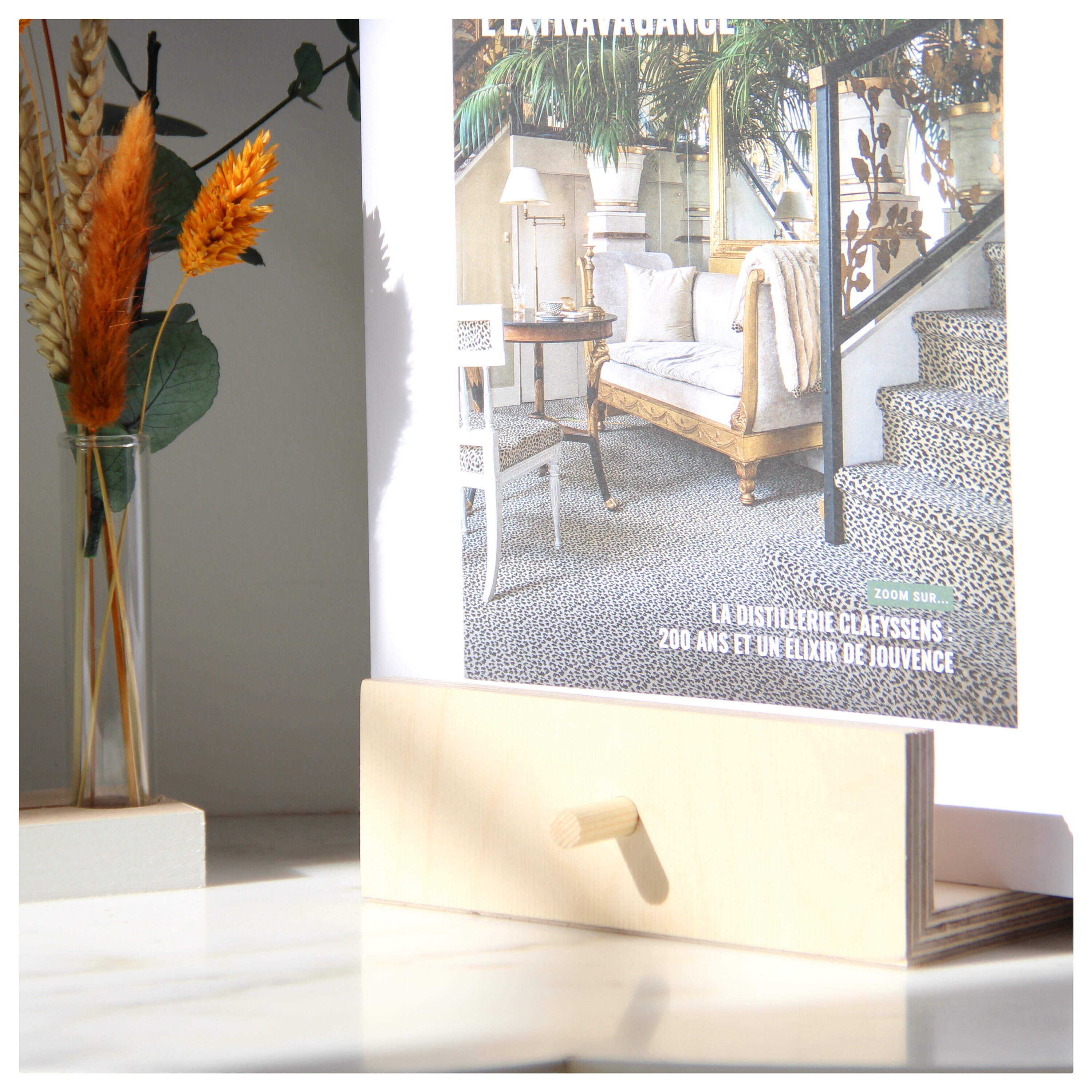 Wooden Flyer Stand to Install or Wall Mount A5, Catalog Holder, Wooden ...