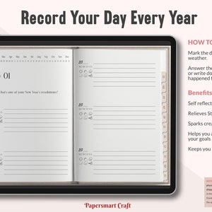 5 Year Journal, Five Year Journal Digital, Five Year Diary, One ...