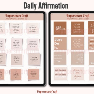 Digital Motivational Sticker Set, Daily Affirmation, Motivational ...