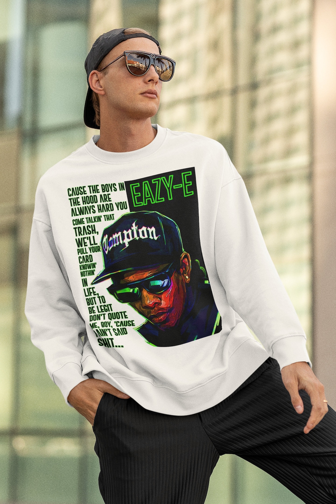 Eazy-e Old School Hip Hop Sweatshirt 90s Rap Clothing NWA Rapper Shirt ...