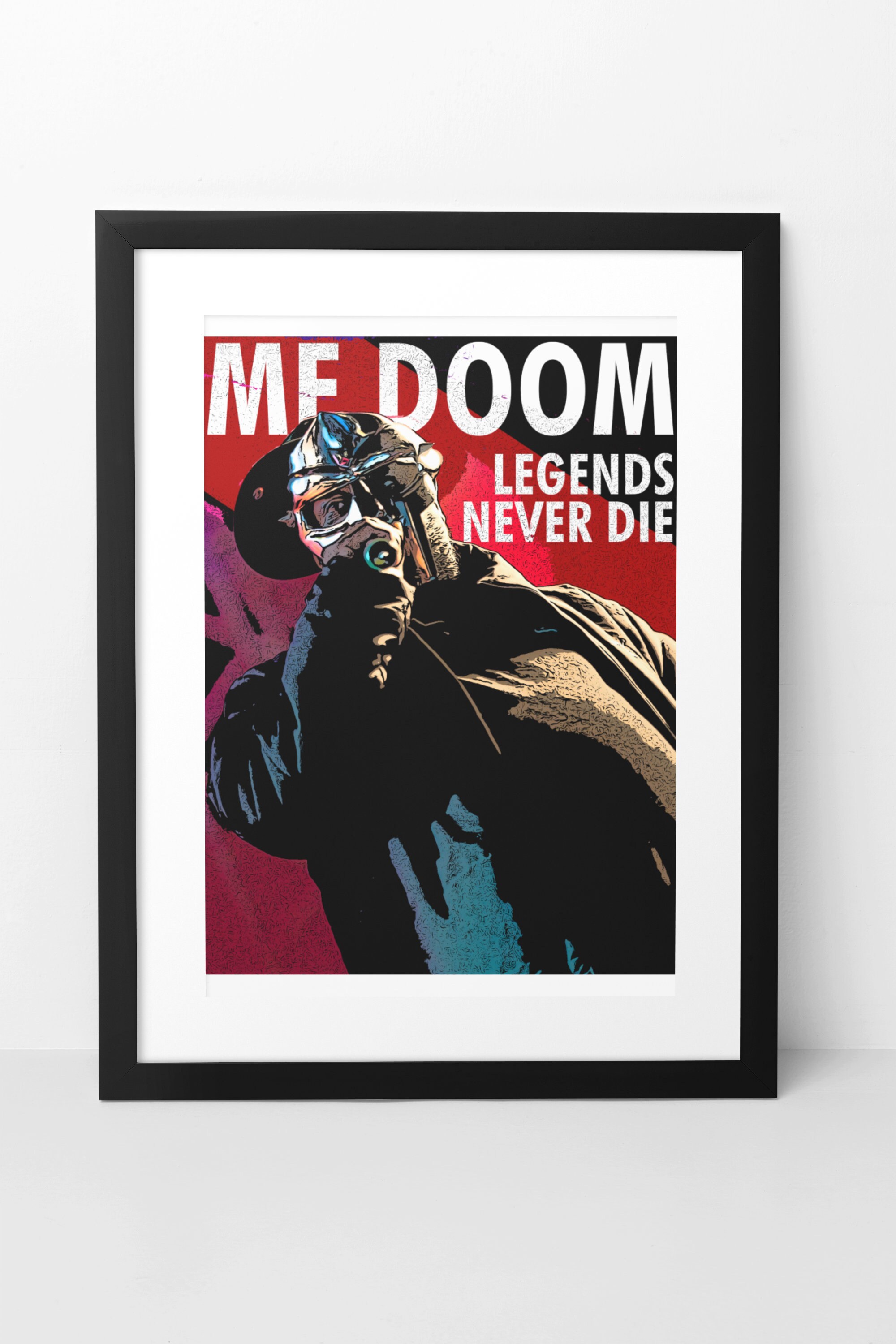 MF Doom Iconic Hip-hop Legends Art Prints Urban Wall Decor Featuring ...