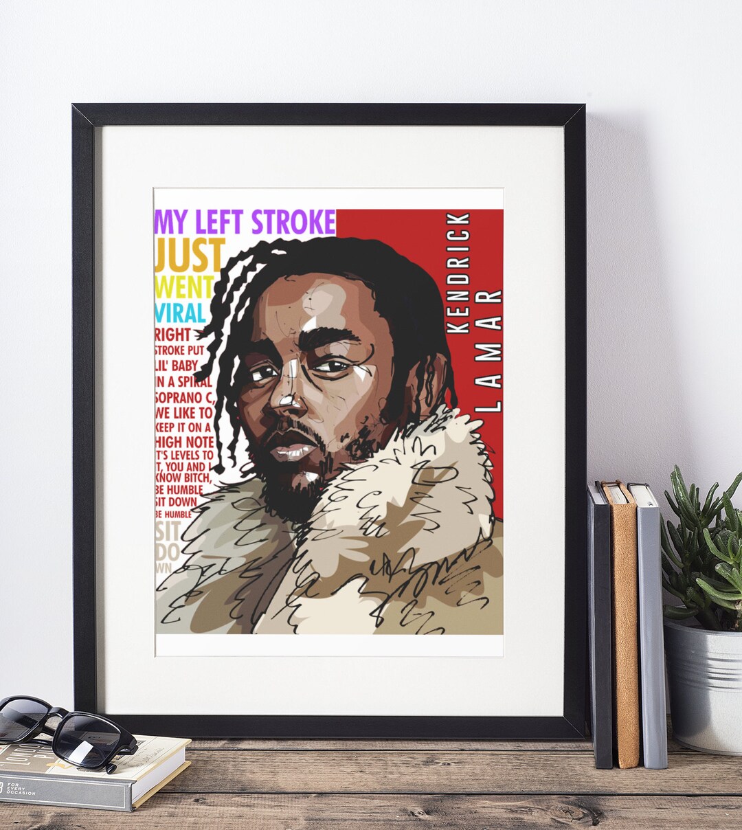 Kendrick Iconic Hip-hop Legends Art Prints Urban Wall Decor Featuring ...