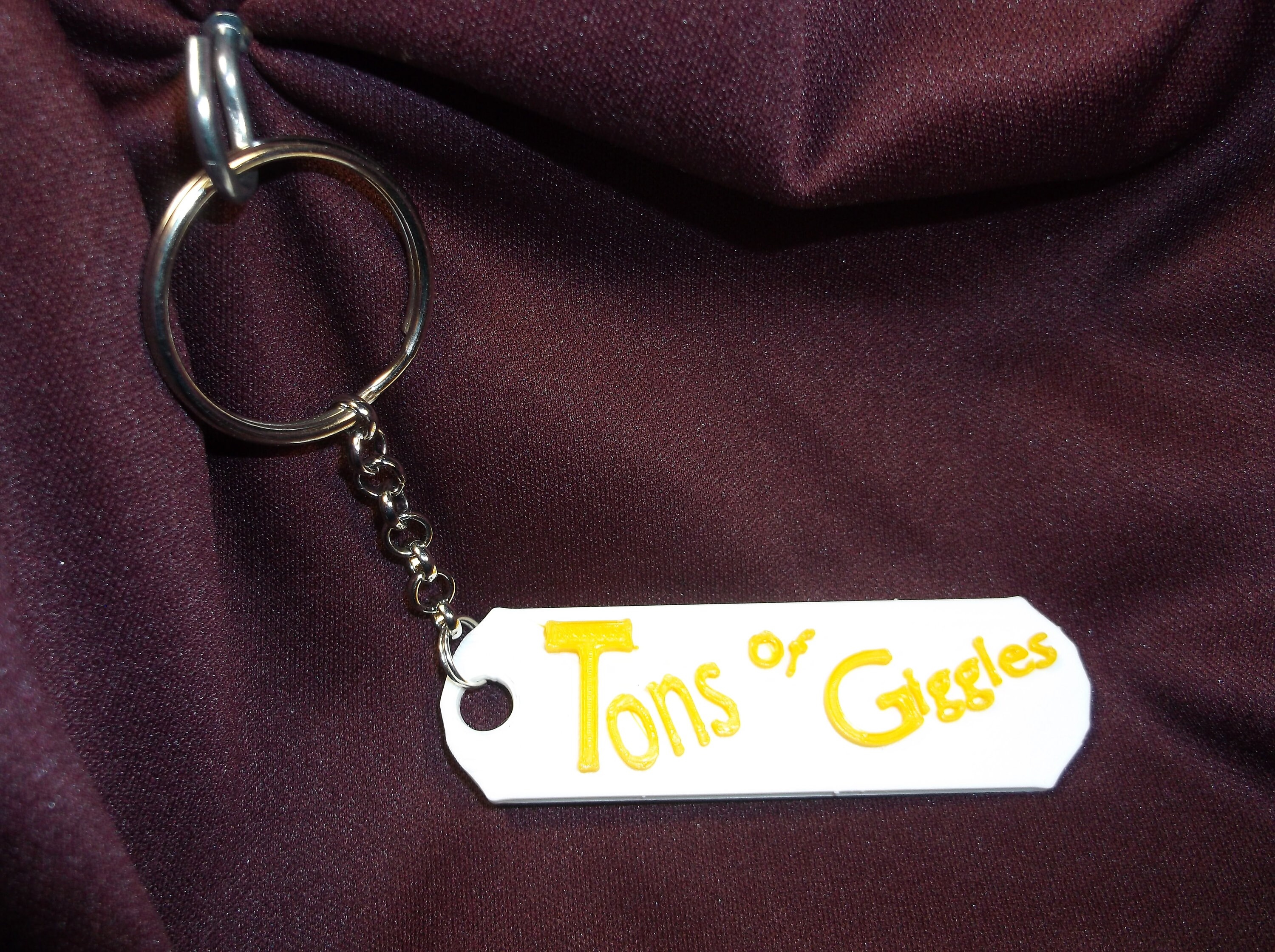 3D Printed Keychains W/ Text / PLA - Etsy