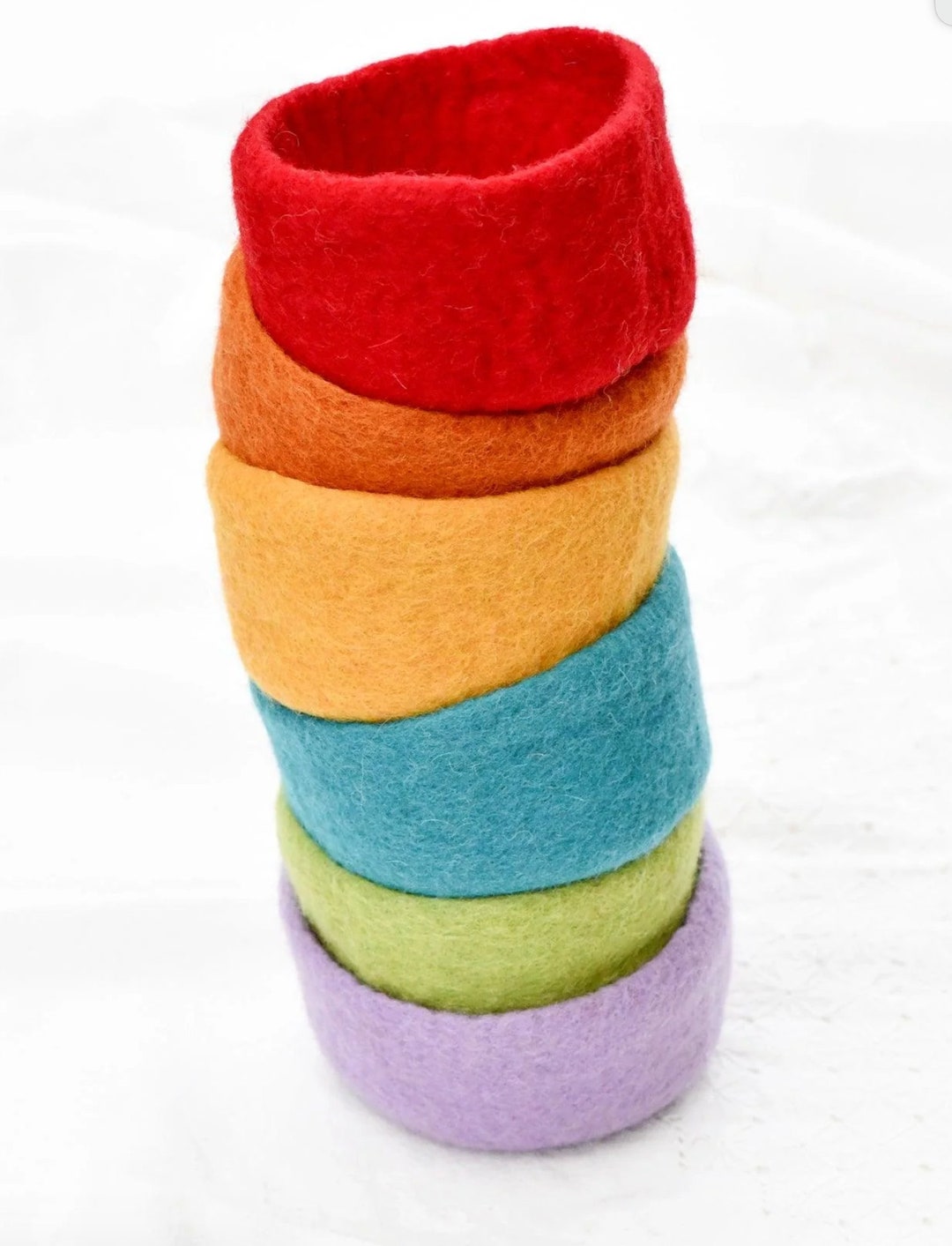 Felt Big Colourful Bowls, Toddler Toys Basket, Felt Toys for Babies ...