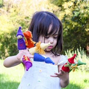 Felt Fairy Finger Puppets, Colourful Rainbow Gnomes and Fairy, Gifts ...