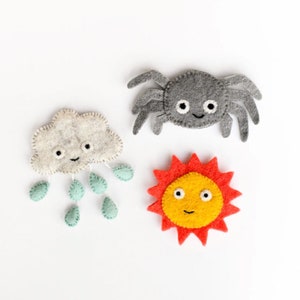 Incy Wincy Spider, Finger Puppets Set, Wool Felt Puppet, Finger Puppets ...